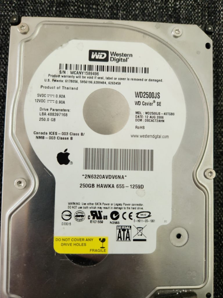 WD2500JS-40TGB0, DCM DSCACT2AHN, Western Digital 250GB SATA 3.5 Hard ...